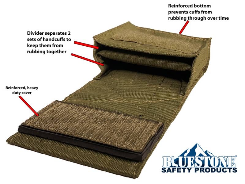 Nylon Double Handcuff Molle Pouch - Handcuff Case Holds 2 Sets of Cuffs ...